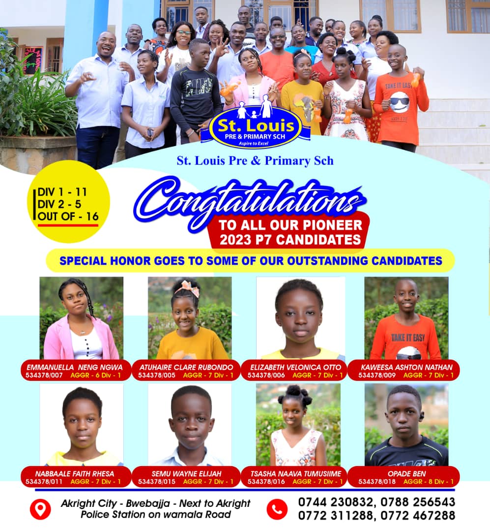 Our 2023 PLE Results - St Louis Pre & Primary School